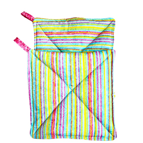 Hand Crafted | Kitchen | Hand Crafted Colorful Fabric Pinks Hot Mat Or ...